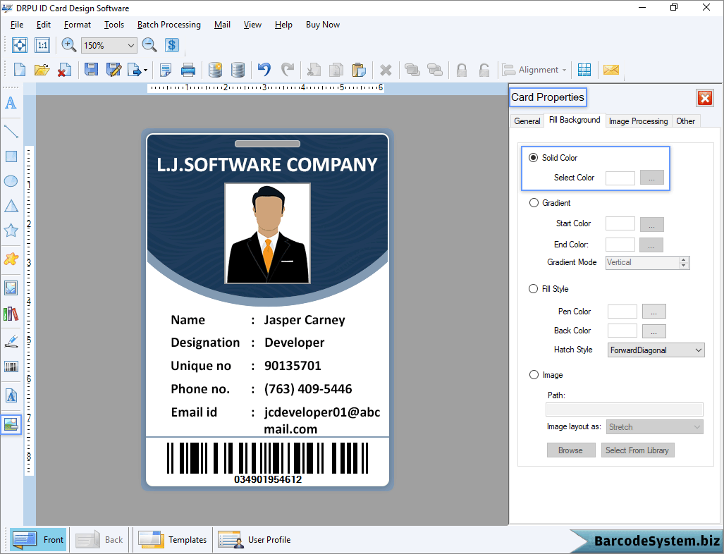 Identity Card Software Design Student Employee Faculty Photo Ids Maker 